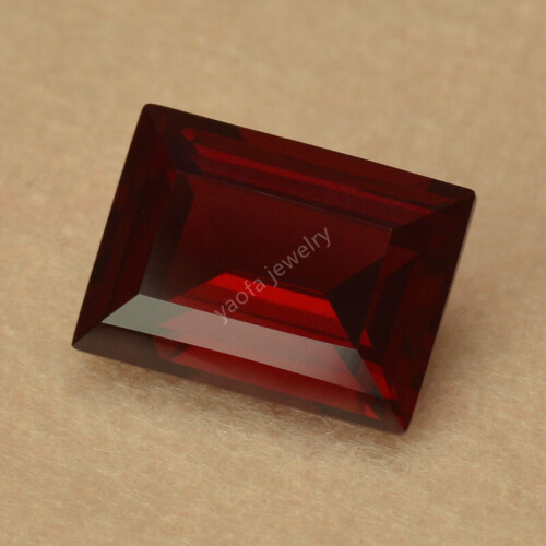 5A Dark Red 8# Synthetic Corundum Stone Rectangle Shape Parallel Step ...