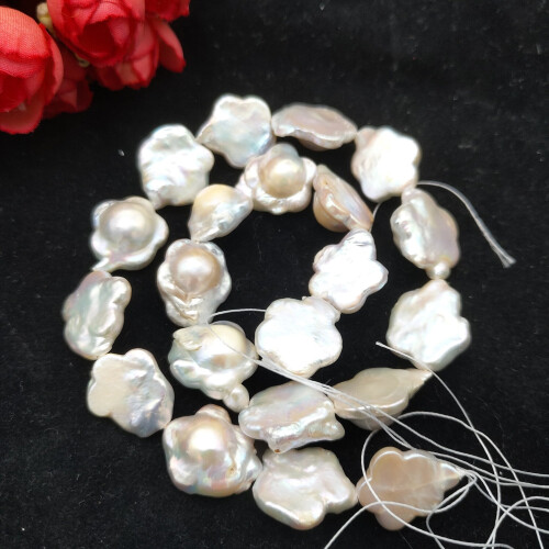 Flower-shaped natural baroque sun flower pearls irregular shaped pearls ...