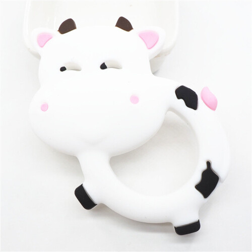 Chengkai 10PCS Silicone Milk Cow Teether DIY Baby Animal Pendant ...