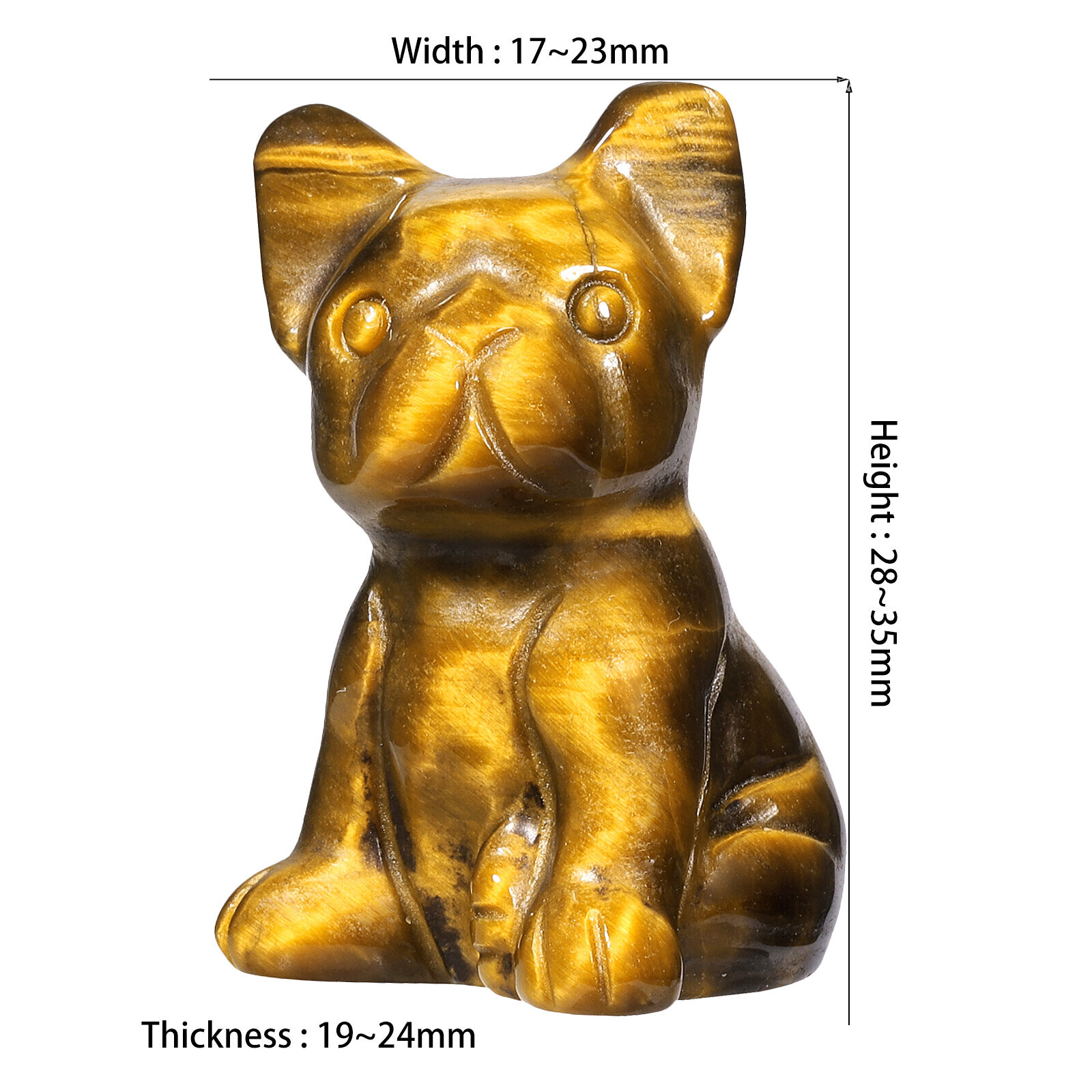 Hand Carved Crystal Stone Animal Figurine Natural Rose Quartz Dog ...