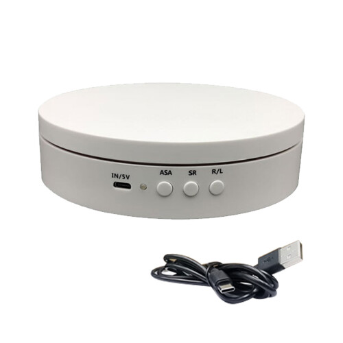 6inch USB Rechargeable Rotating Display Stand 45 90 180 360 Degree ...