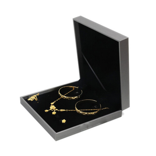 19x19x5cm Leather Jewelry Set Box Wedding Display Packaging Jewellery ...