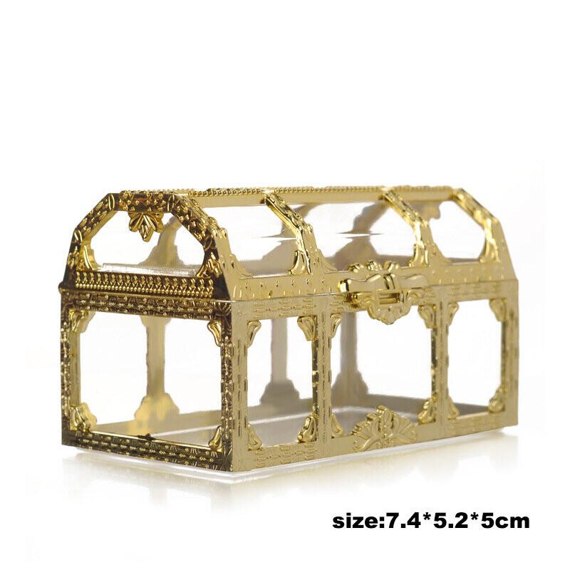 Transparent Pirate Treasure Box Retro Jewelry Display Travel Case ...
