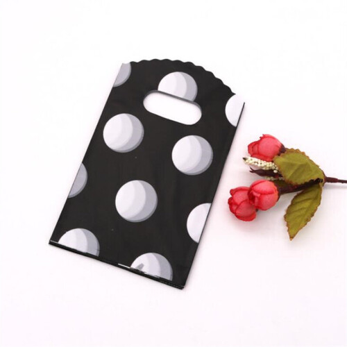 50Pcs 9x15cm Small Plastic Handle Bag Pouch Gift Favor Sachet For ...