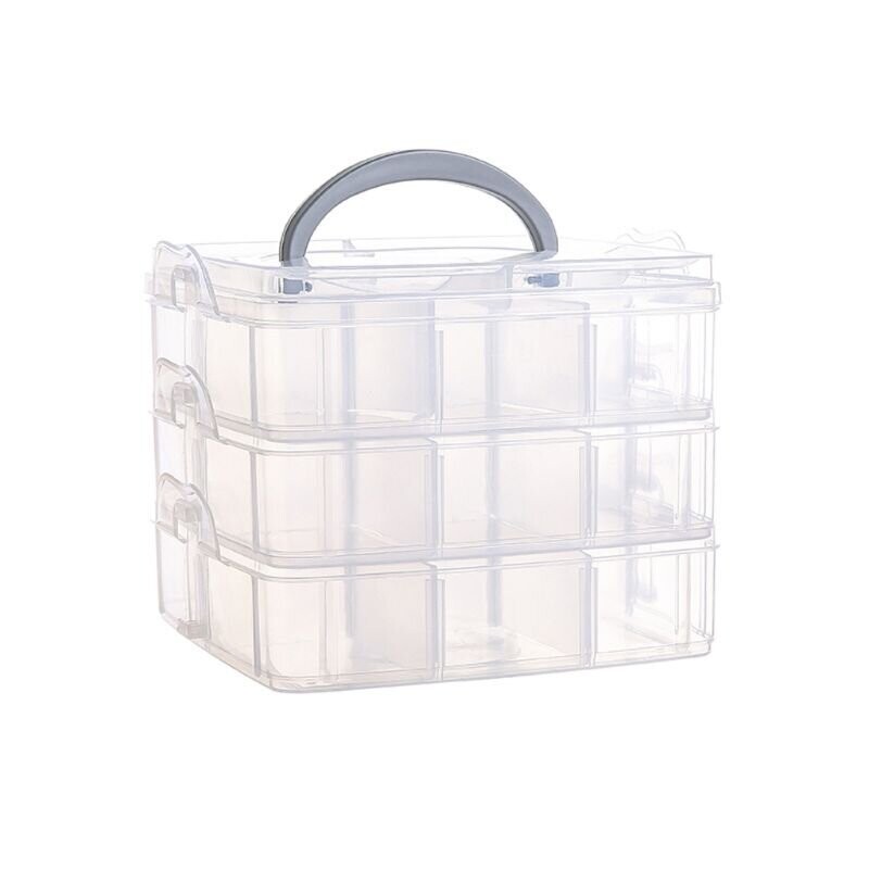 Transparent Portable Large Jewelry Organizer Removable Grids Jewelry ...