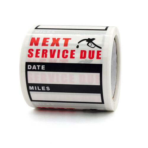 Car Maintenance Service Due Reminder Stickers 2inch Car Oil Change ...