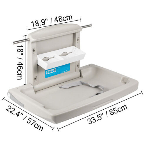 VEVOR Wall Mounted Baby Changing Station Table Unit Nappy Changer ...