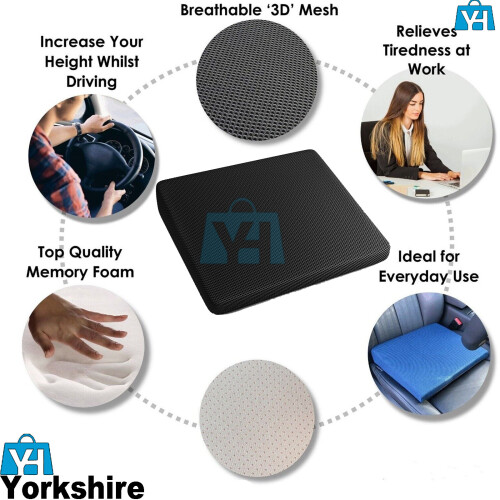 Memory Foam Back Support Wedge Chair Car Posture Lumbar Orthopedic on OnBuy