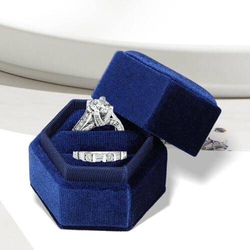 Wedding Ring Box Holder Case with Detachable Lid Jewelry Packaging ...