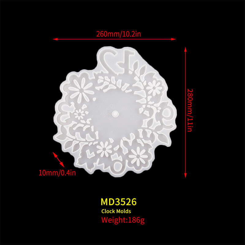 (small clock White) Clock Mould DIY Material Silicone Molds For Epoxy ...
