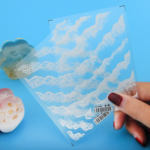 (03 Gray) Wave Sticker Resin Filler Crystal Epoxy Resin Filling ...