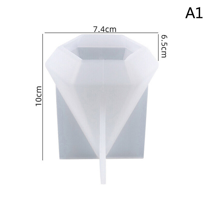 (ZMZJY651 A1 White) 1Pcs Ring Holder Cone Resin Molds Pyramid Silicone ...