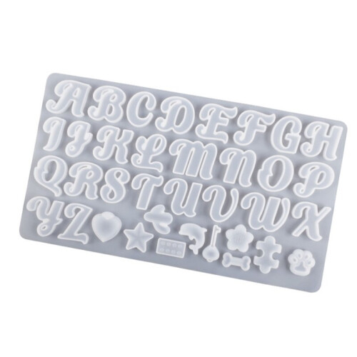 Alphabet Keychain Molds,Alphabet Resin Silicone Molds for Epoxy Casting ...