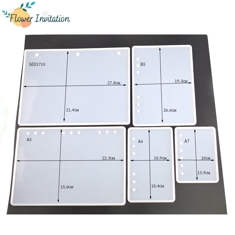 5PCS Notebook Resin Mold Set DI Epoxy Silicon Mould Jewelry Making ...