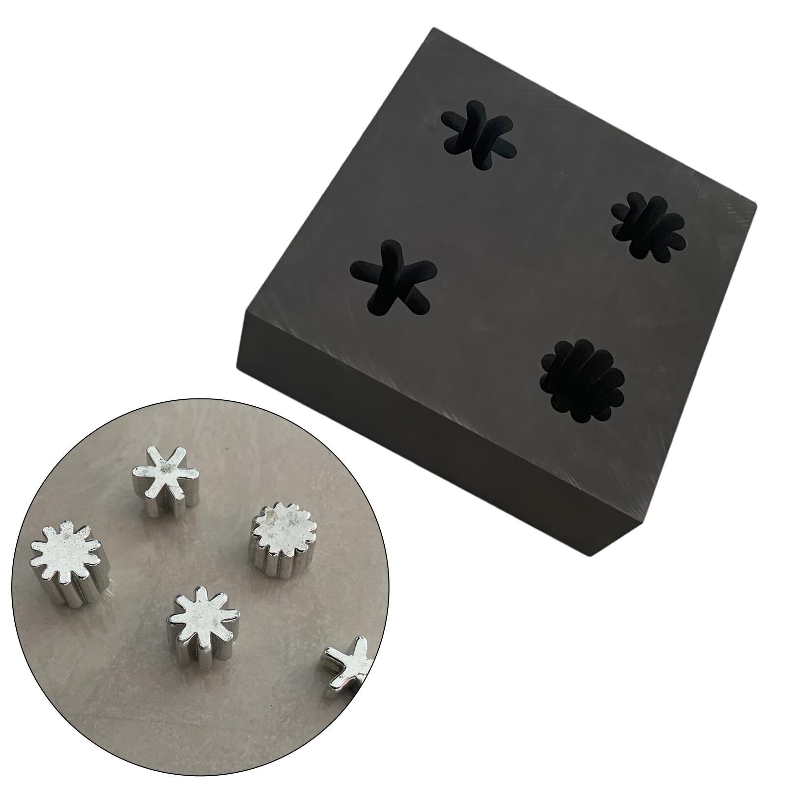 Graphite Ingot Mold, 4 Flower Shape Combo for Precious Metal Jewelry ...