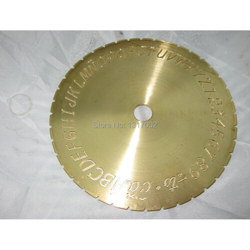Brass Copper Letter & Number Engraving Dial,Inside Ring Engraving Font ...