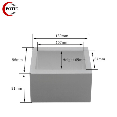 Rectangle Shape Ceramic Crucible Casting Melting Ingot Bar For Silver ...