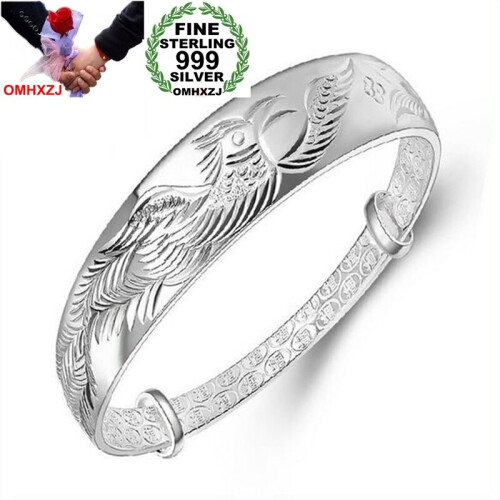 Ethnic Woman Child Gift Phoenix Push Pull 999 Sterling Silver Bracelet Bangle Adjustable SZ72 on ...