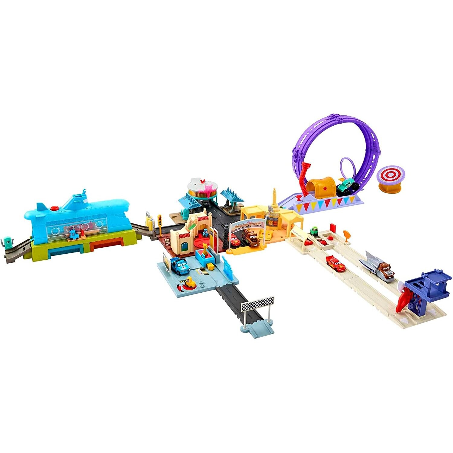 Disney and Pixar Cars On The Road Showtime Loop Playset with Ivy ...