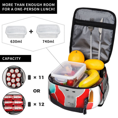 Lunch Bag Gorilla Tag Red Soccer Ball Gorilla Tote Insulated Cooler Kids School Travel on OnBuy