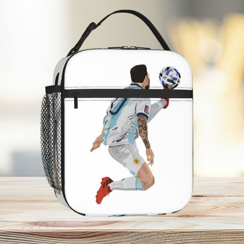 Lunch Bag Messi - Lionel Messi Ball Tote Insulated Cooler Kids School ...