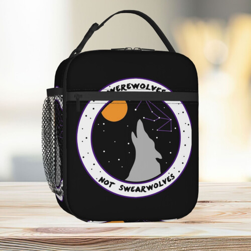 Lunch Bag Werewolves Not Swearwolves Tote Insulated Cooler Kids School ...