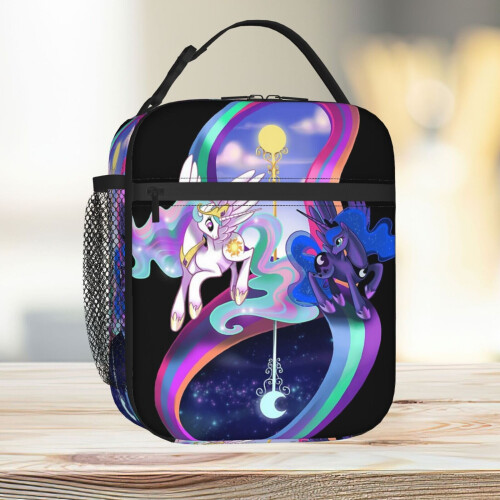 Lunch Bag Sun And Moon Sisters- MLP Tote Insulated Cooler Kids School ...