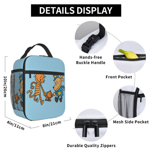 Lunch Bag Dog Man Lil Petey And Big Petey Fan Art Tote Insulated Cooler Kids School Travel on OnBuy