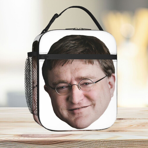 Lunch Bag Gaben - Gabe Newell Meme Tote Insulated Cooler Kids School ...