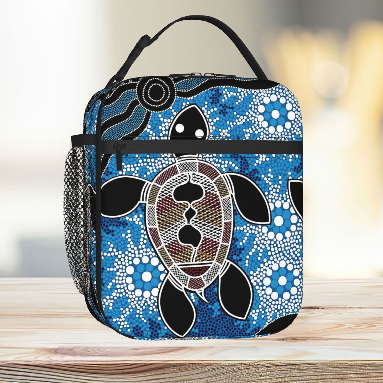 Lunch Bag Authentic Aboriginal Art - Sea Turtles Tote Insulated Cooler ...
