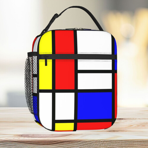 Lunch Bag Piet Mondrian Composition 2 Color Block With Red Yellow And ...