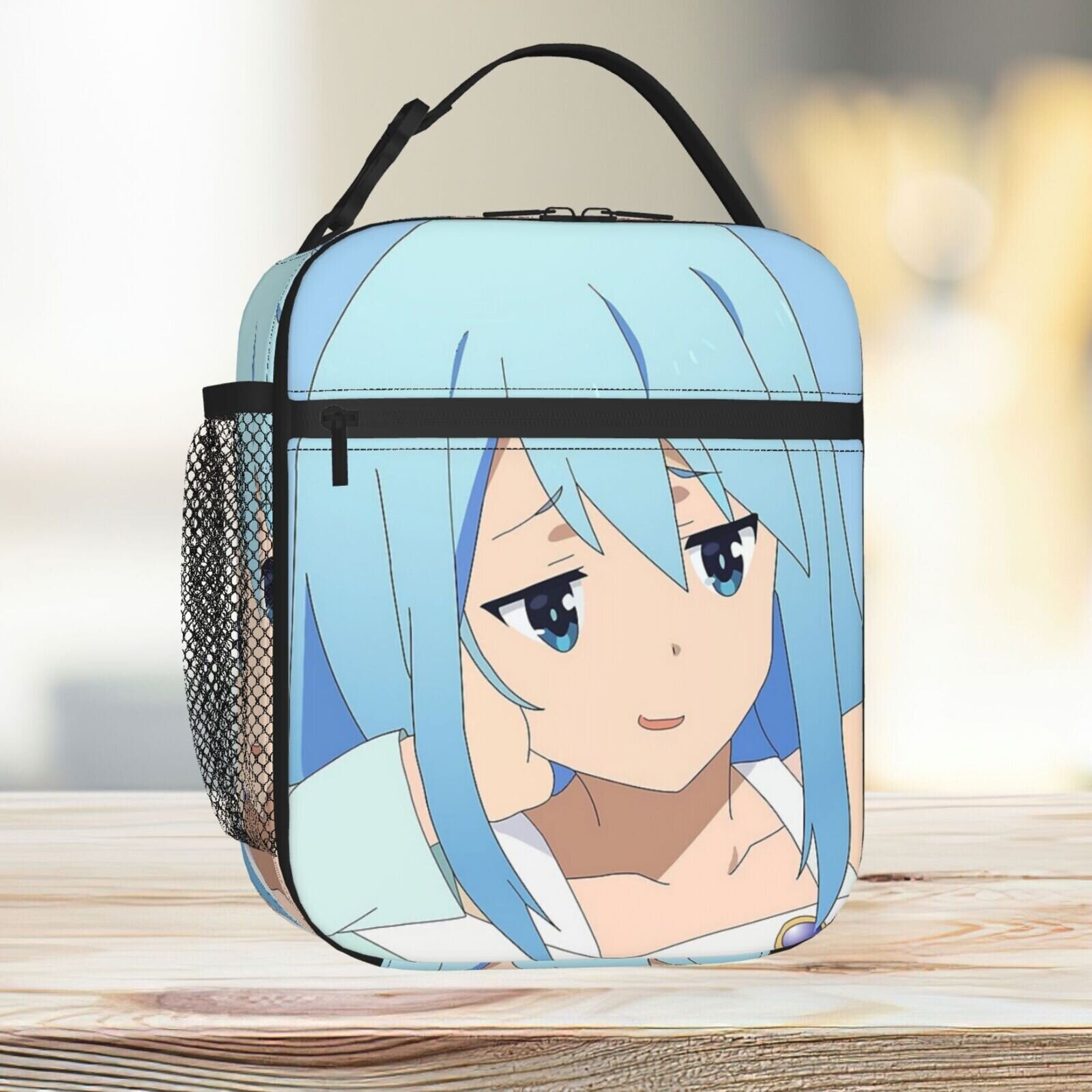 Lunch Bag Konosuba Aqua Smirk Tote Insulated Cooler Kids School Travel ...