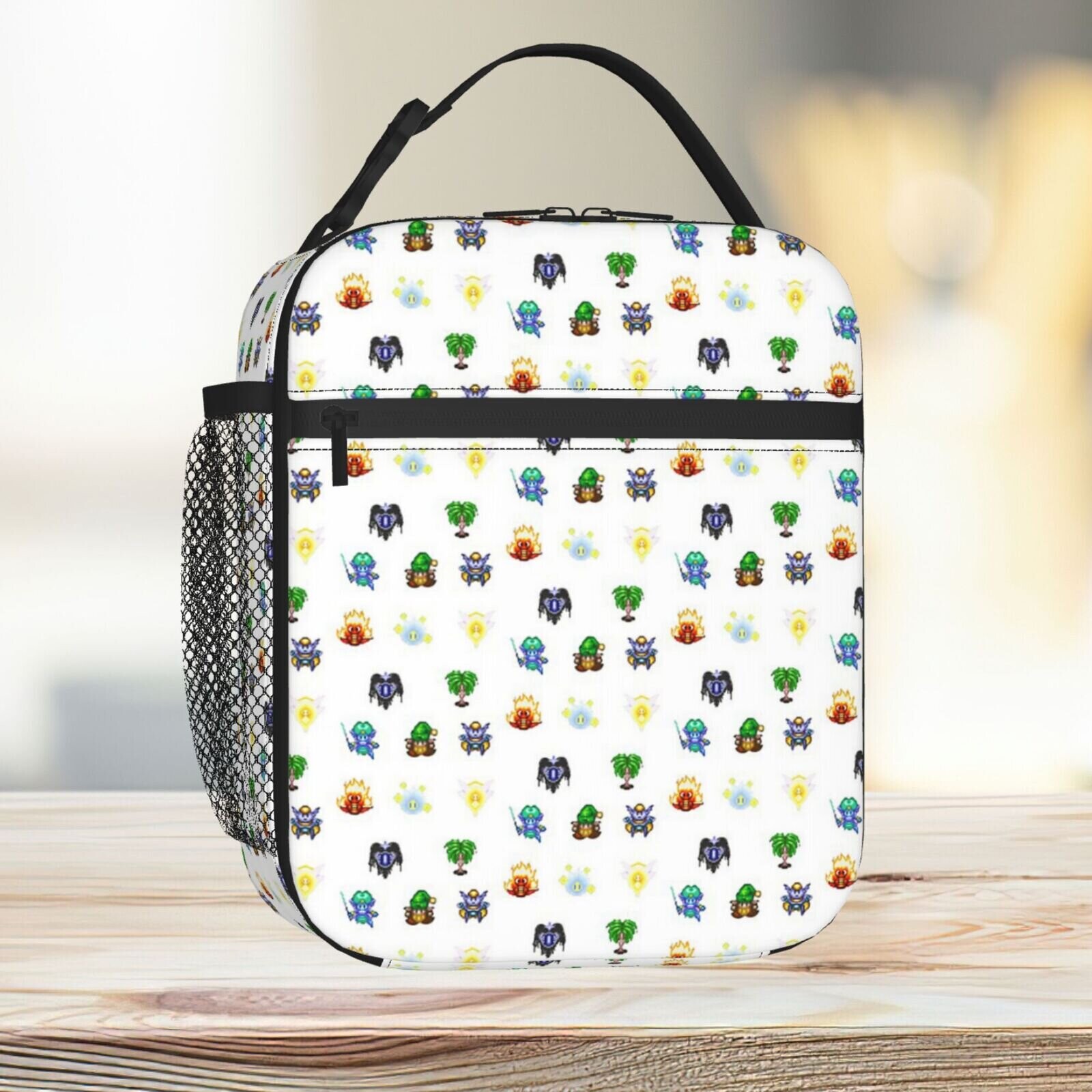 Lunch Bag Secret Of Mana Magic Sprites Pattern Tote Insulated Cooler ...