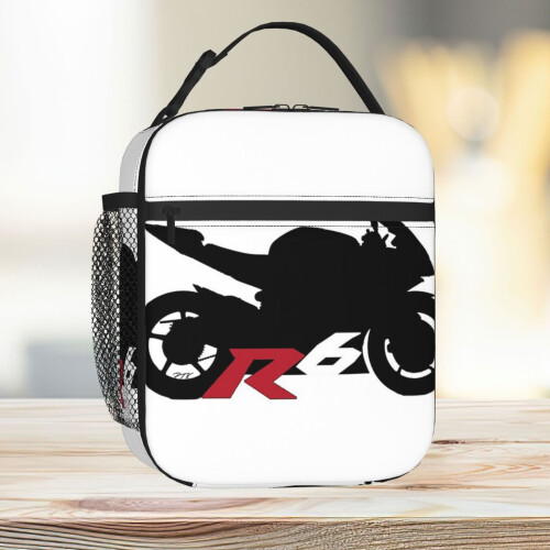 Lunch Bag Yamaha R6 Silhouette Tote Insulated Cooler Kids School Travel ...