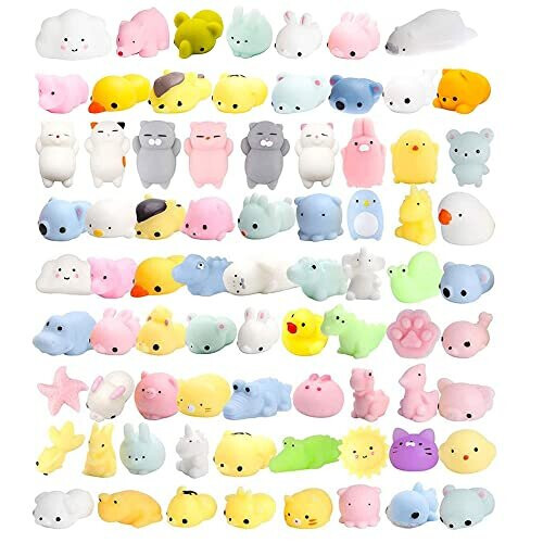 50pcs Random Squishy Toy Mochi Fidget Squeeze Ball for Party Favours ...