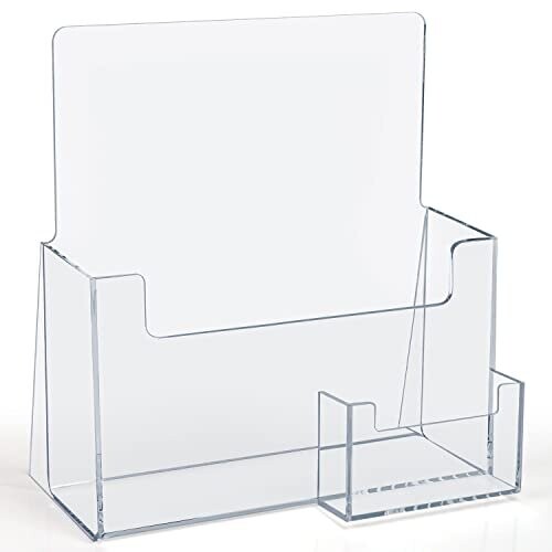 Plastic A5 Brochure Holder with Business Card Container - Counter ...