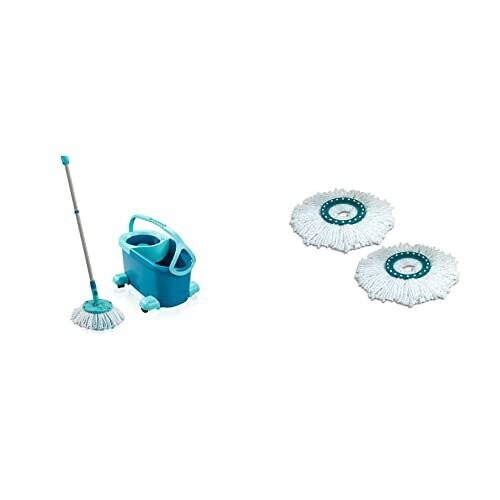 Clean Twist Disc Mop Ergo Mobile Set, Moisture Controlled Spin, Wheeled ...