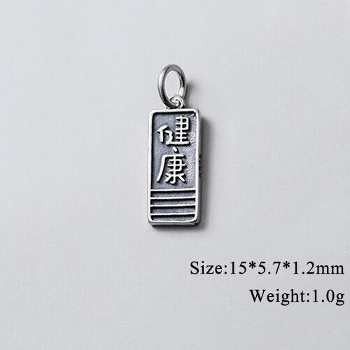Real 925 Sterling Silver Lucky Culture INS Chinese Charms Of DIY ...