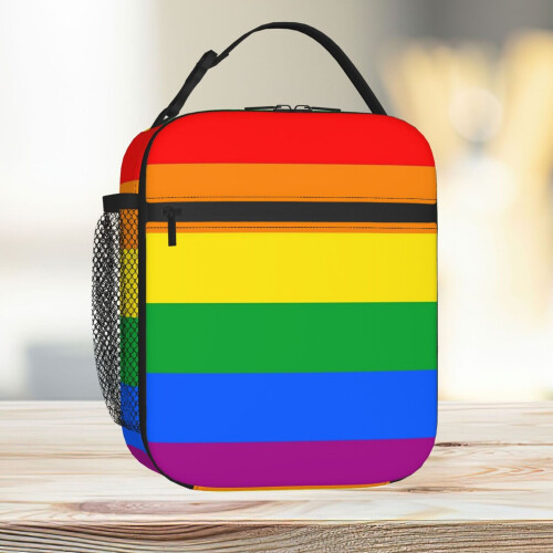 Lunch Bag Traditional LGBTQ+ Pride Flag Tote Insulated Cooler Kids ...