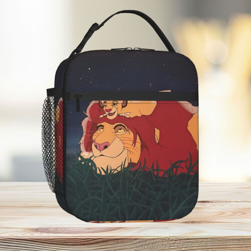 Lunch Bag The Lion King Mufasa And Simba Tote Insulated Cooler Kids ...