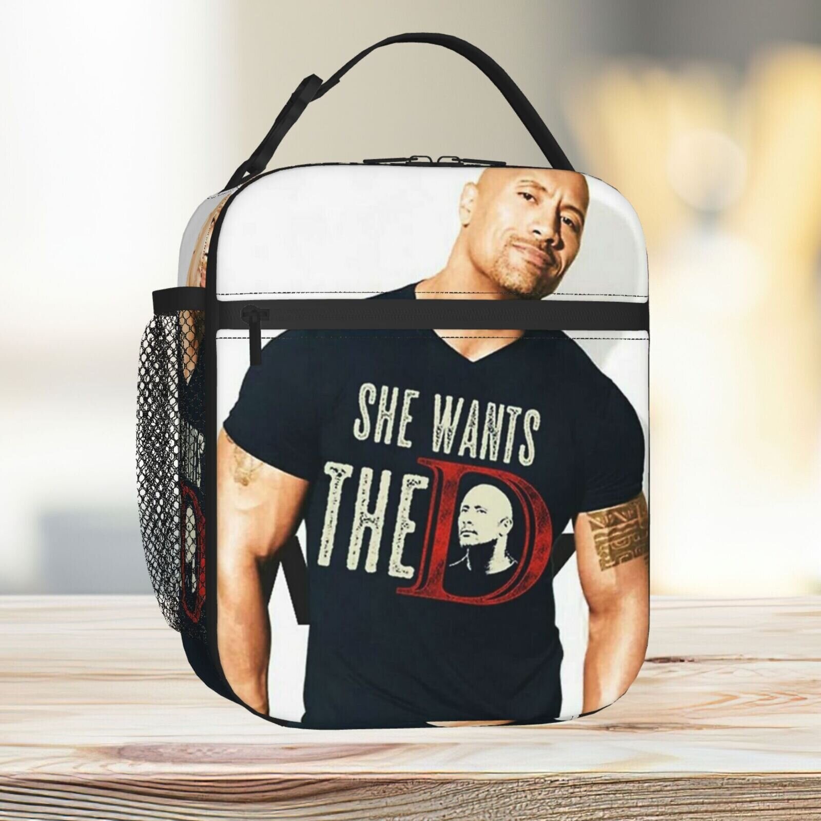 Lunch Bag Dwayne Johnson Tote Insulated Cooler Kids School Travel on OnBuy