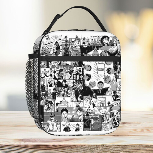 Lunch Bag Haikyuu!! Karasuno Collage Tote Insulated Cooler Kids School ...