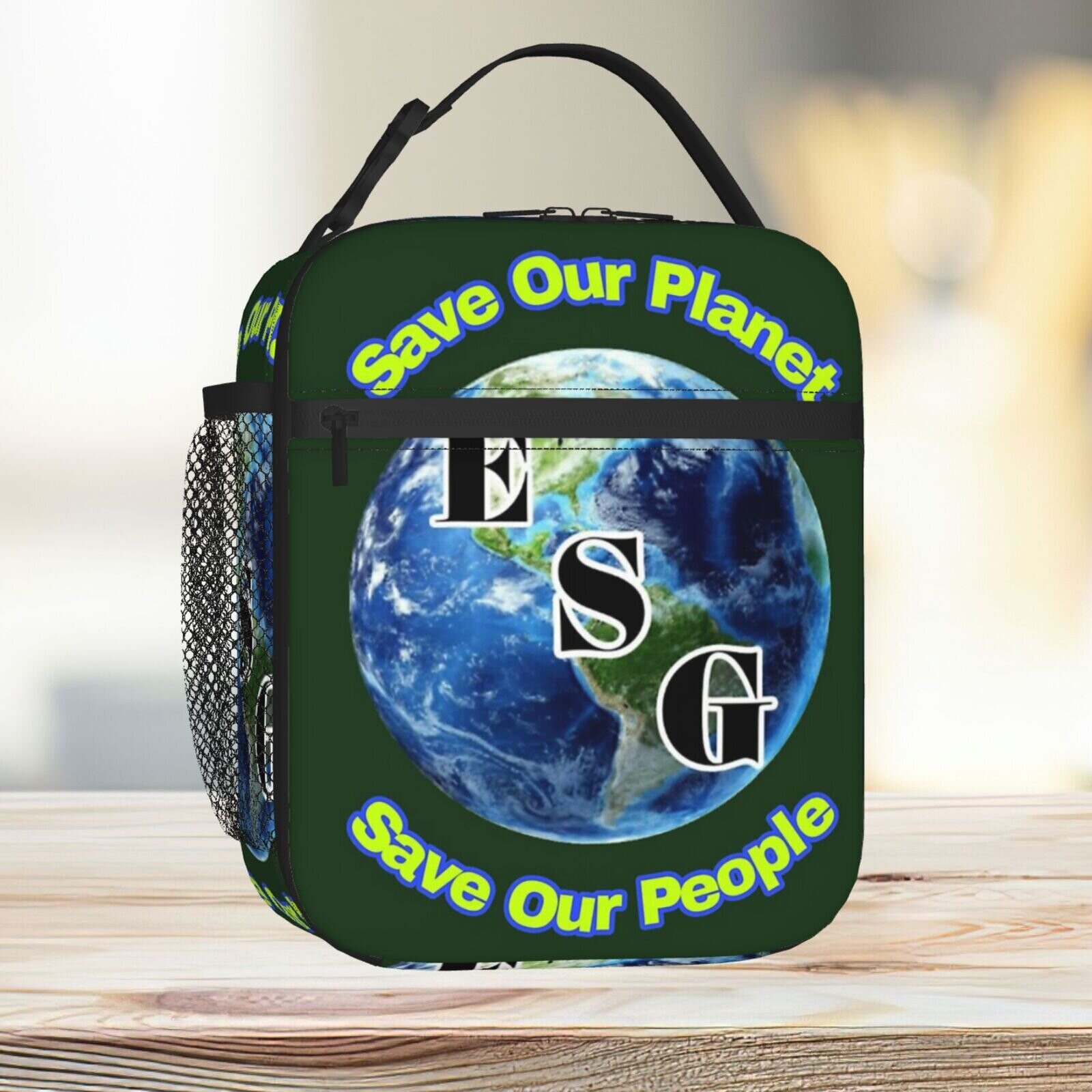 Lunch Bag Environment Social Governance ESG Tote Insulated Cooler Kids ...