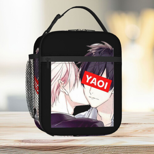 Lunch Bag Boys Love Anime Manga Yaoi Tote Insulated Cooler Kids School ...
