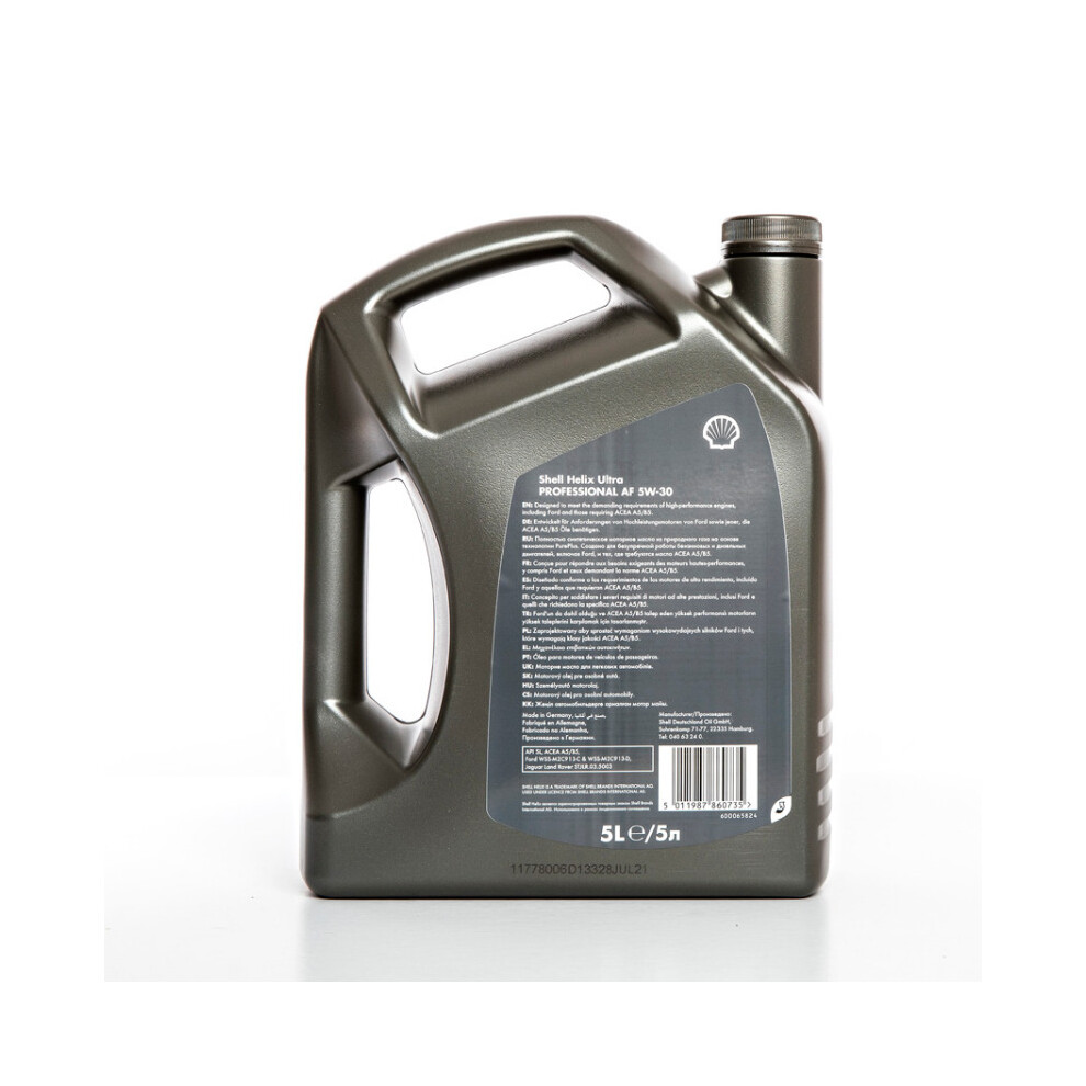 SHELL HELIX ULTRA PROFESSIONAL 5w30 AF FULLY SYNTHETIC MOTOR OIL 5L on ...