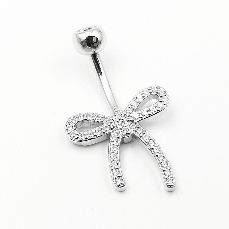 Bow 925 Sterling Silver Piercing For Women Sexy Body Jewelry Belly ...