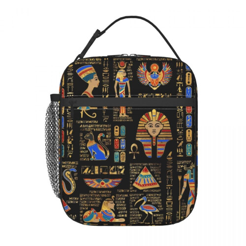 Egyptian Hieroglyphs And Deities Portable Lunch Box Multifunction ...