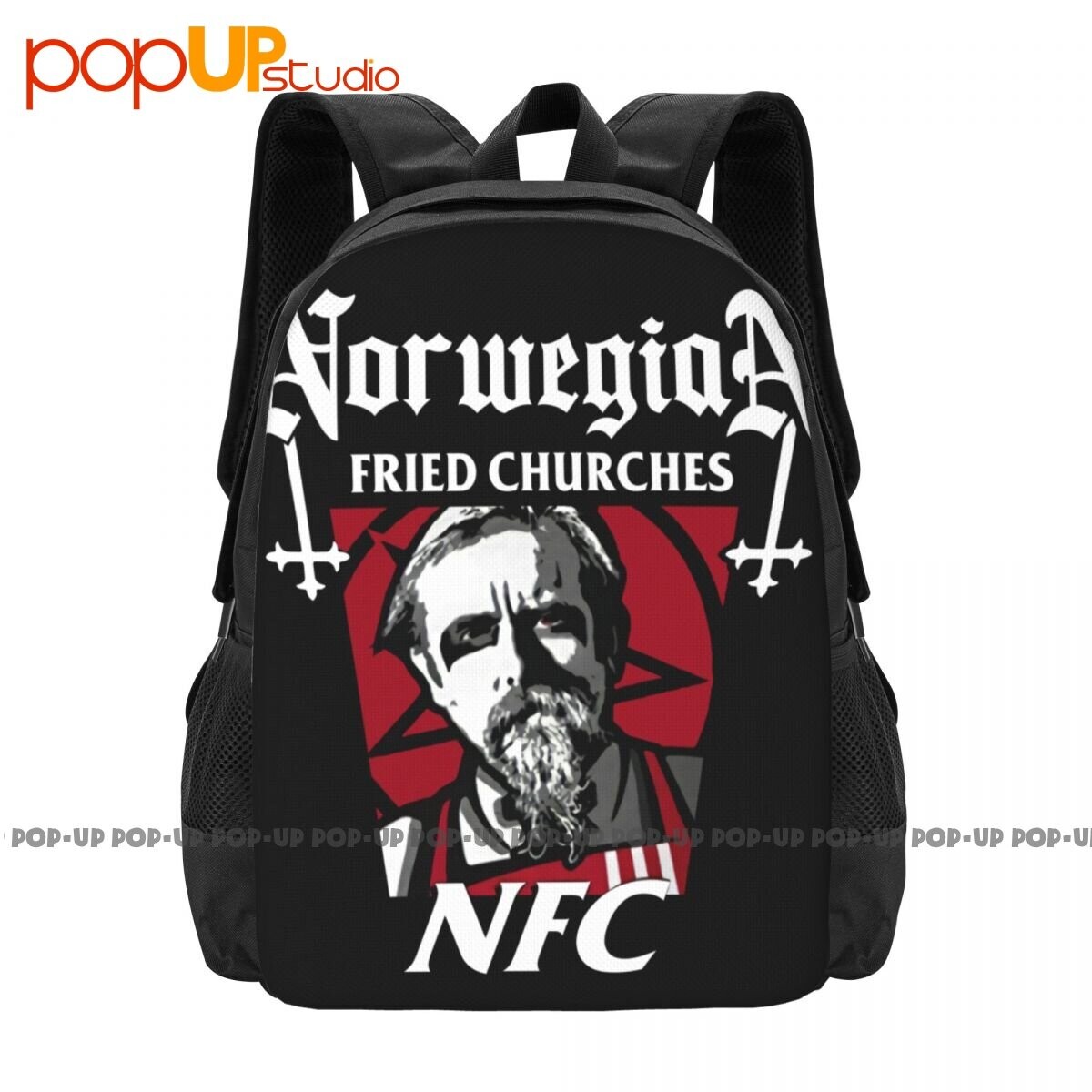 Nfc Norwegian Fried Churches Backpack Large Capacity Gym Beach Bag ...