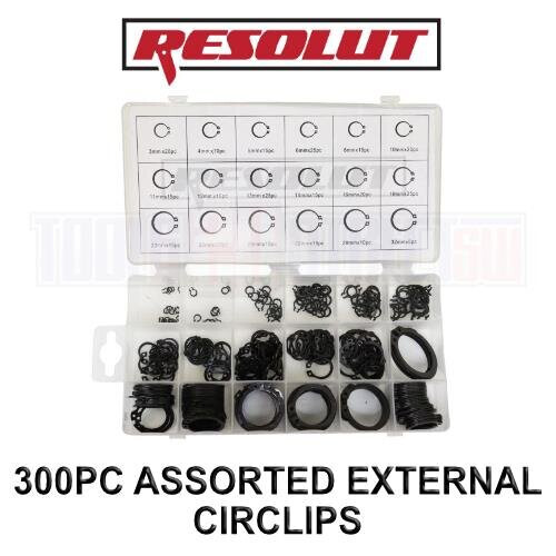 RESOLUT 300pc Circlip Set external Circlips snap Ring assortment set ...