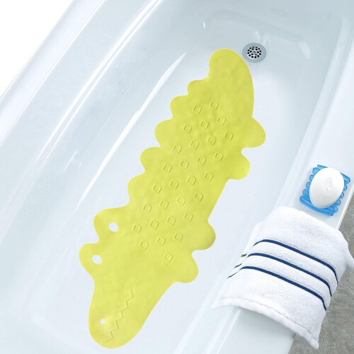 Non-slip eco-friendly TPR rubber bath mat with 185 strong suction cups ...